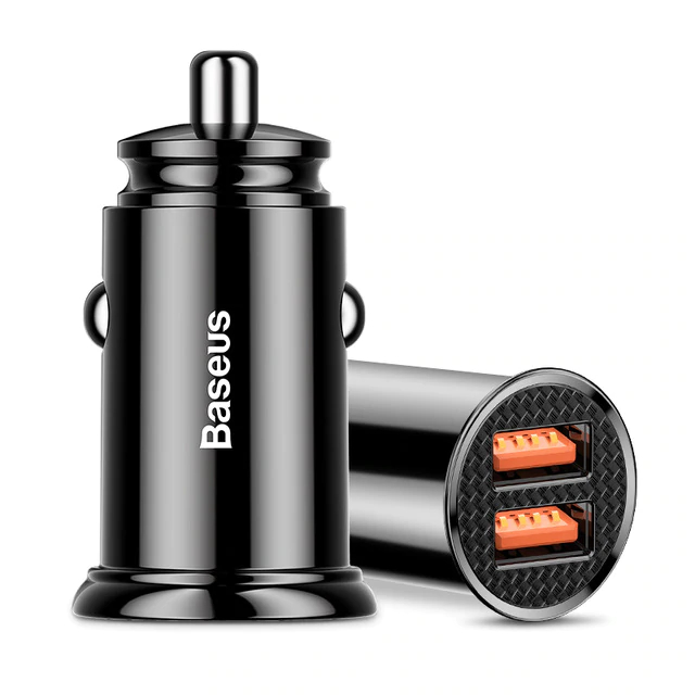 Small Car Charger with Two USB Ports - cursoronline